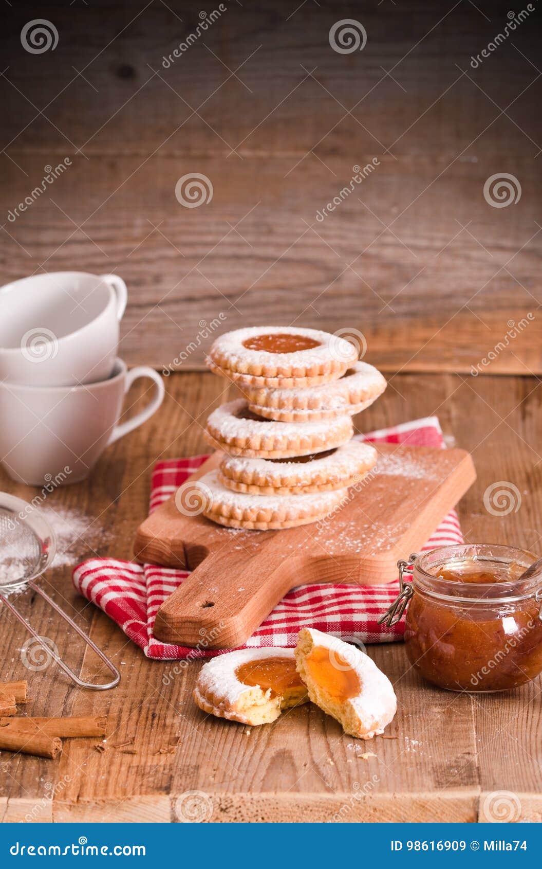 Teatime biscuits. stock image. Image of confectionery - 98616909
