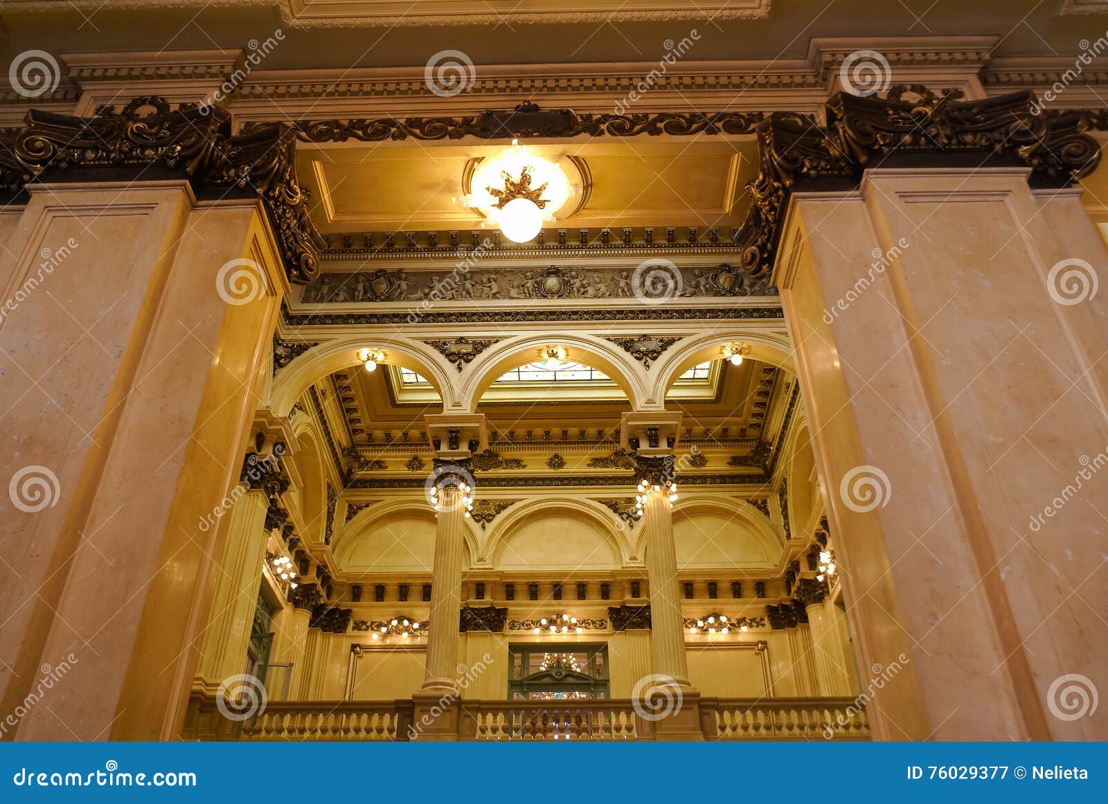 Teatro Colon architecture stock image. Image of decoration - 76029377