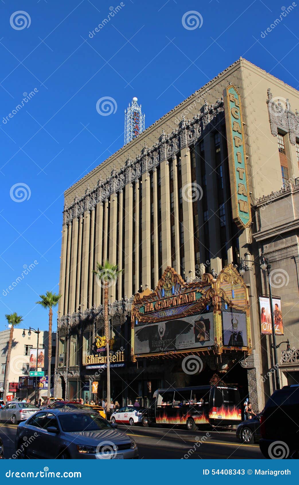 Teatro Del EL Capitan, Hollywood Foto de archivo editorial - Imagen de ...