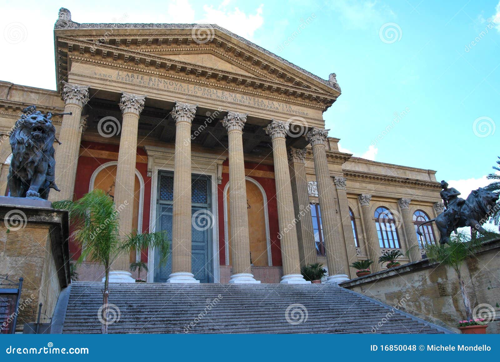 Teatro Massimo - Palermo stock photo. Image of trees - 16850048