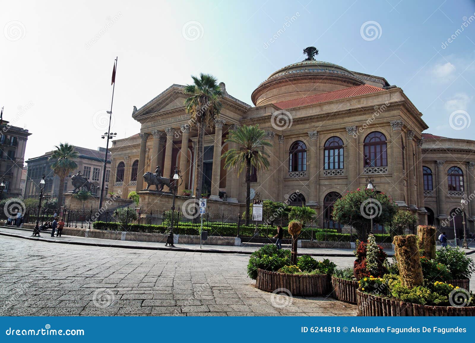 Teatro Massimo Palermo stock photo. Image of europe, flag - 6244818