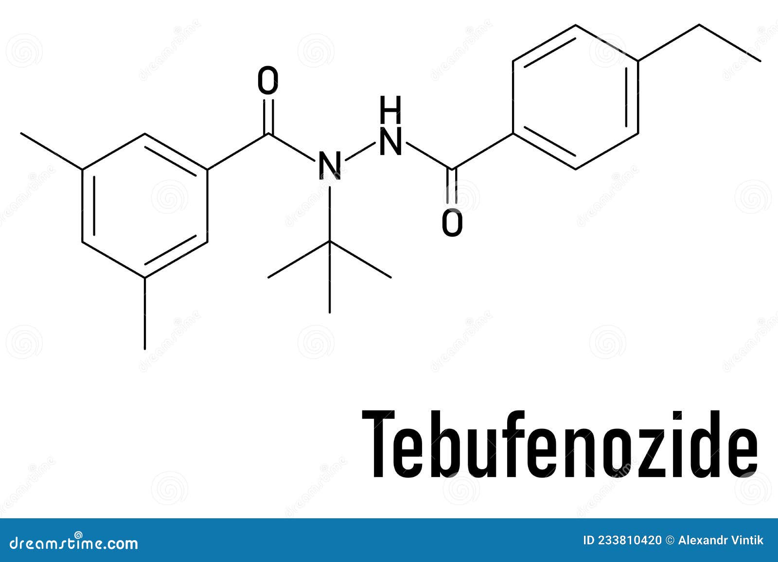 Tebufenozide Insecticide Molecule. Skeletal Formula. Chemical Structure ...