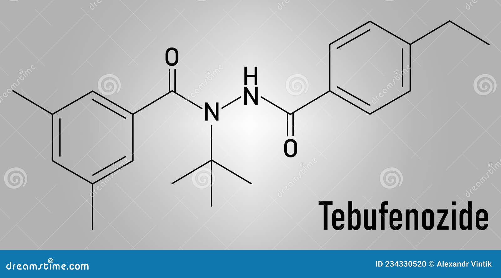 Tebufenozide Insecticide Molecule. Skeletal Formula. Chemical Structure ...