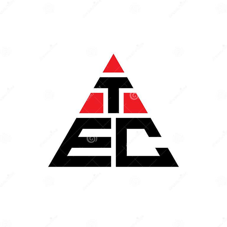 TEC Triangle Letter Logo Design with Triangle Shape. TEC Triangle Logo ...