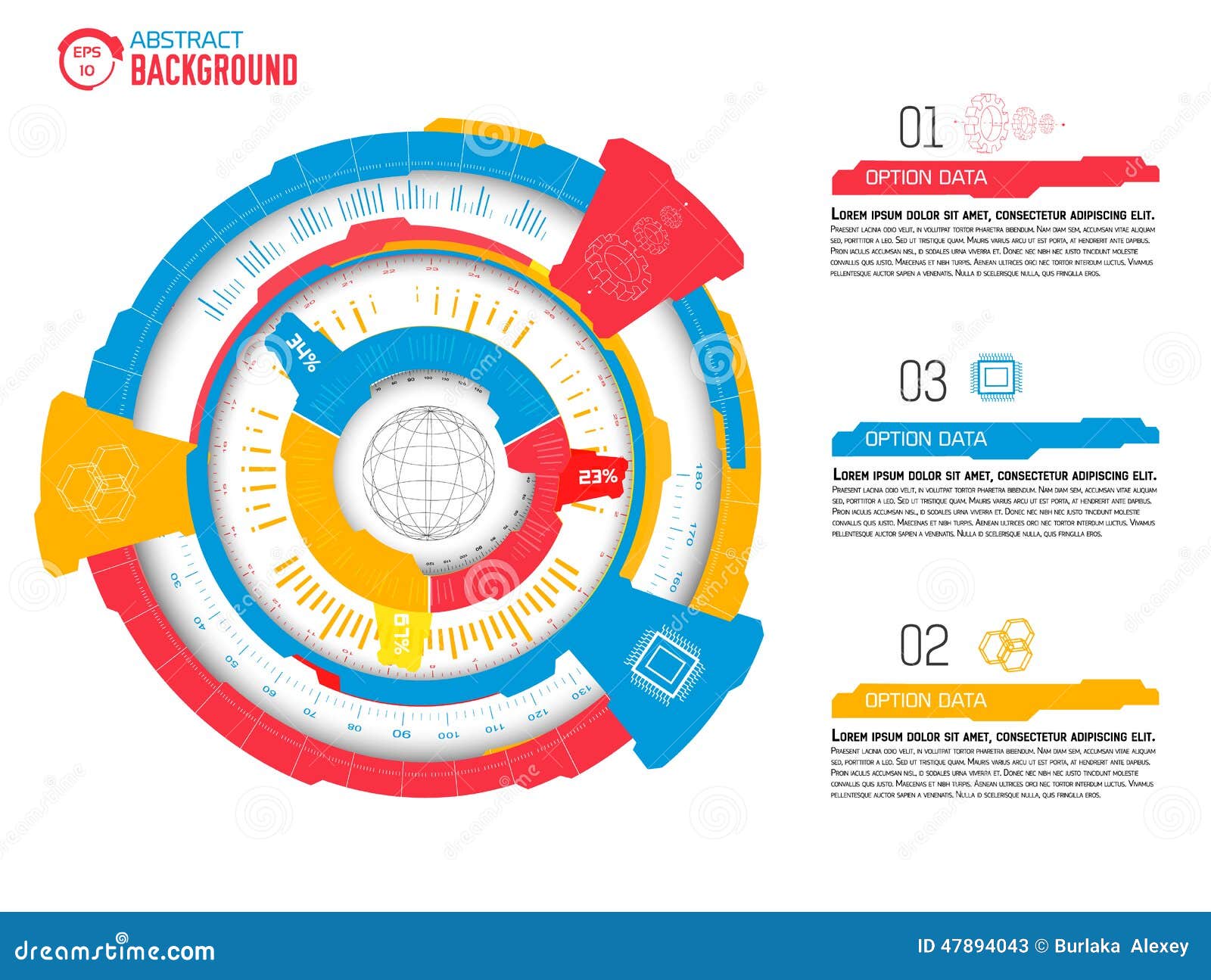 Tech Abstract Background Concept. Illustration Stock Vector ...