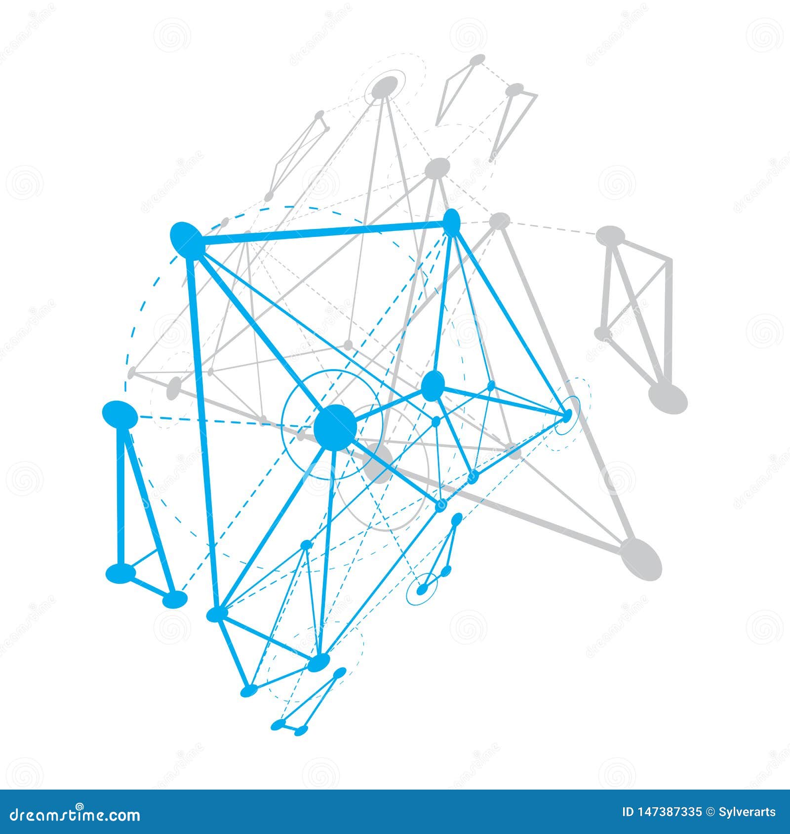 Tech Abstract Shape, Vector Polygonal Figure. Stock Vector ...