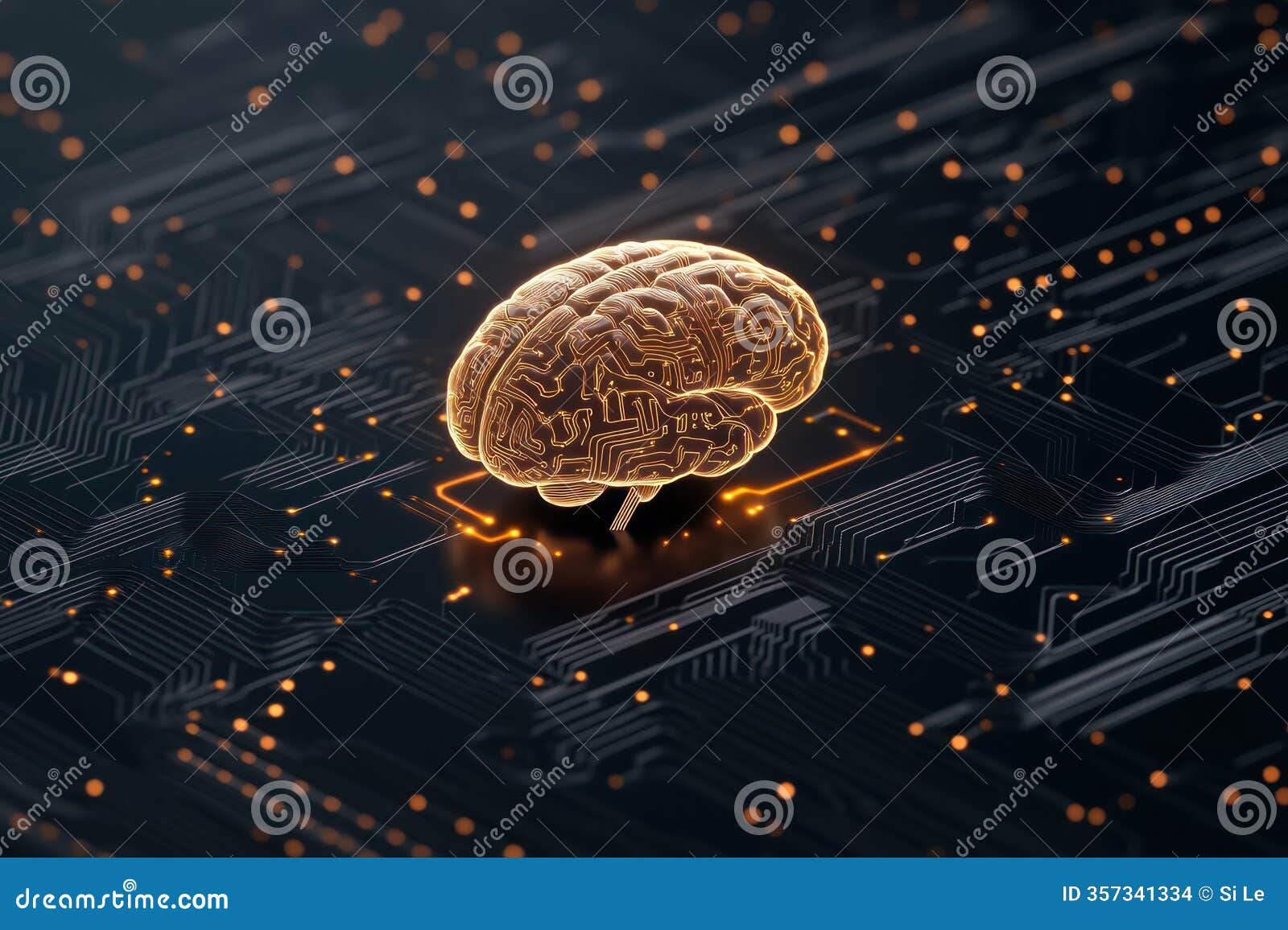 Tech Aesthetics: Dark Blue Artificial Intelligence Stock Background ...