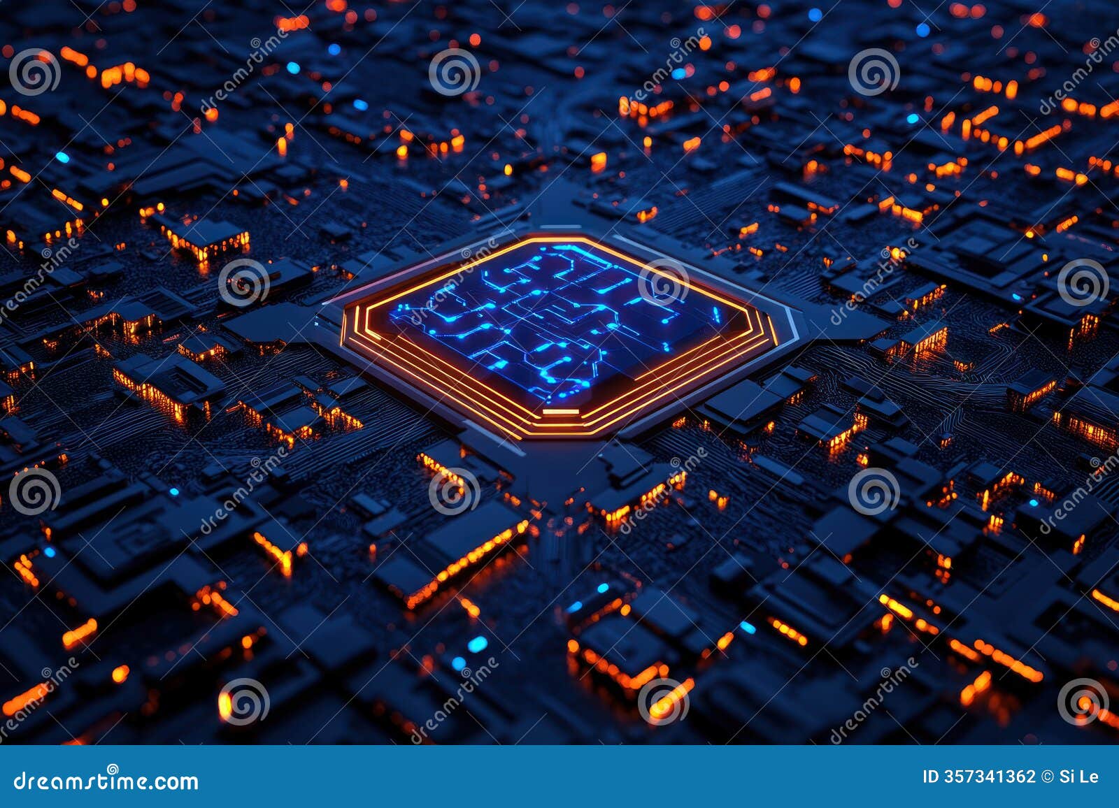 Tech Aesthetics: Dark Blue Artificial Intelligence Stock Background ...