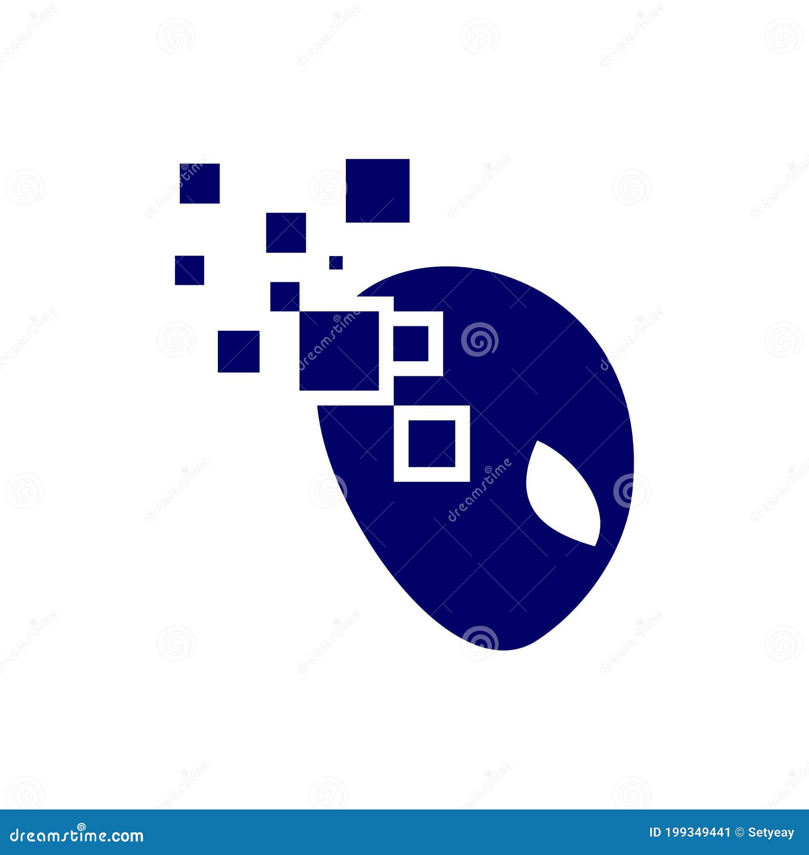 Tech Alien Logo Design Vector Illustration, Alien Design Template Stock ...