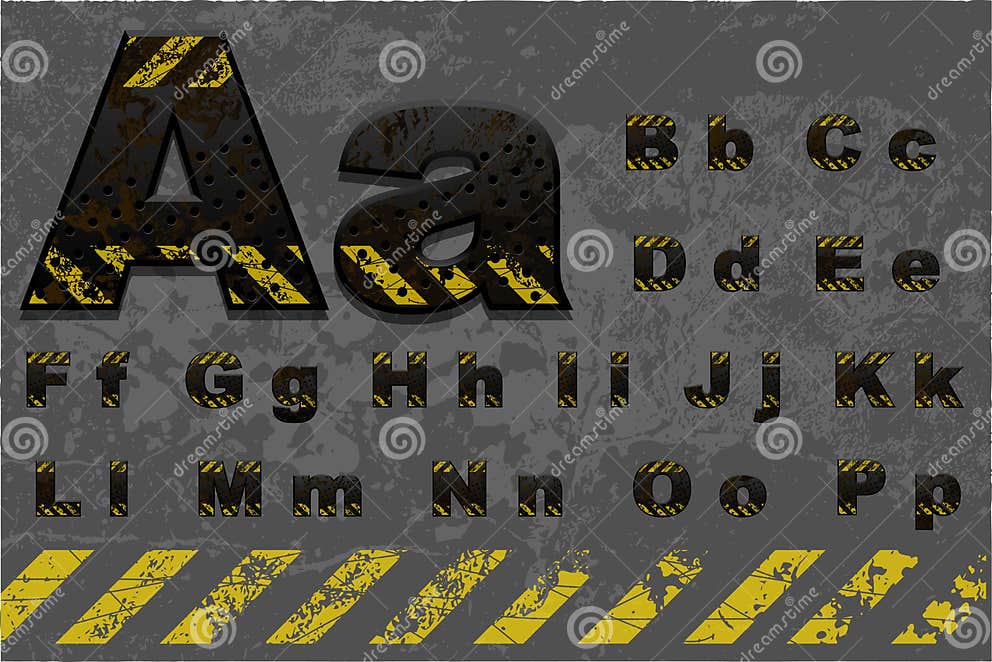 Tech Alphabet (part 1 of 2) Stock Vector - Illustration of banner, rock ...