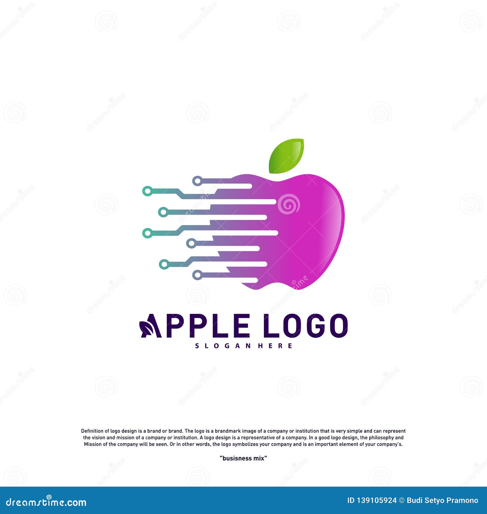 Tech Apple Logo Design Concept. Fast Apple Creative Technology Logo ...