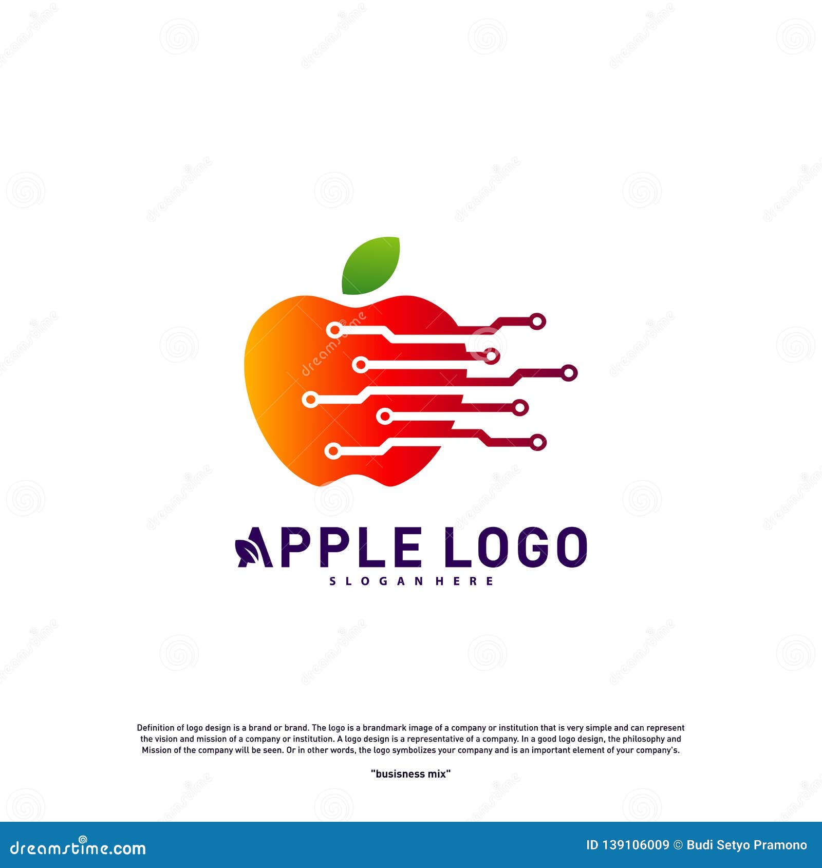 Tech Apple Logo Design Concept. Fast Apple Creative Technology Logo ...