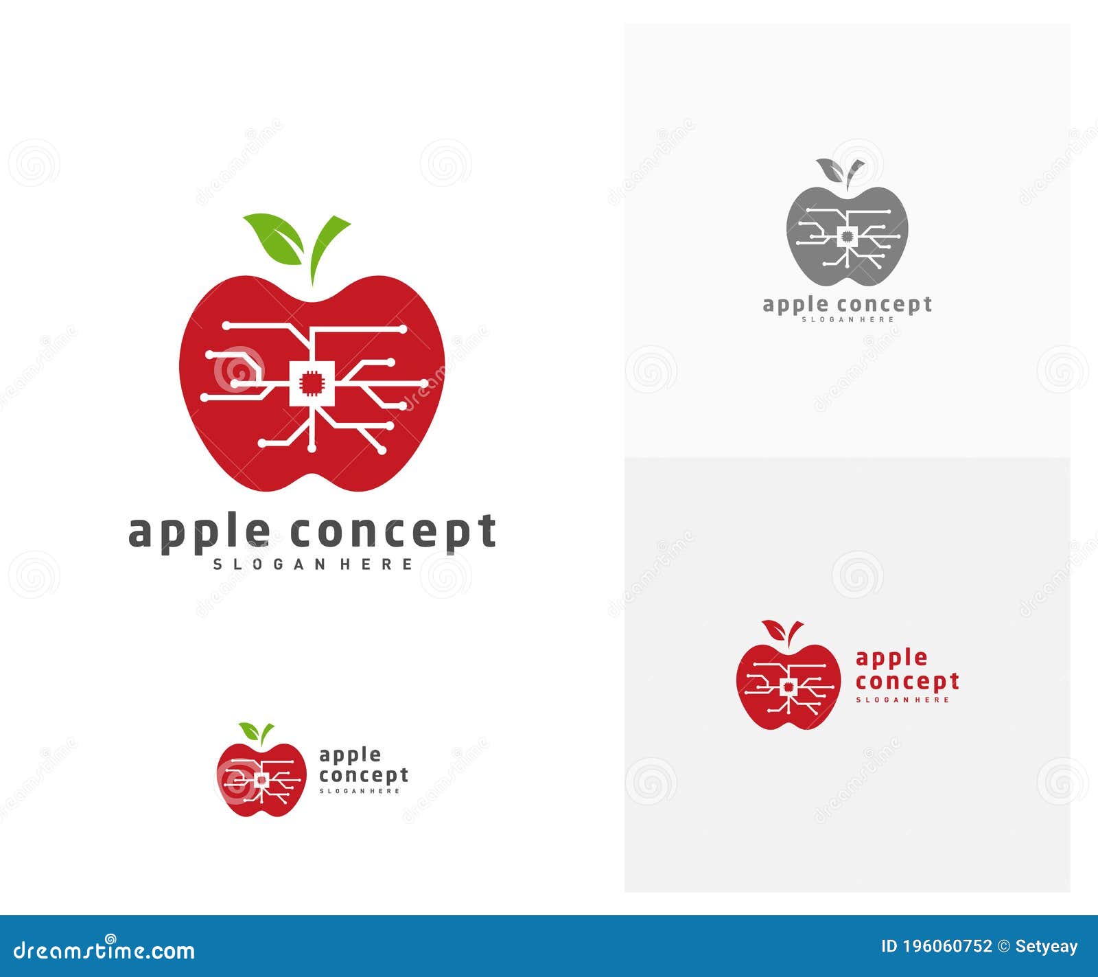 Tech Apple Logo Design Vector Template, Fruits Apple Icon Symbol Stock ...