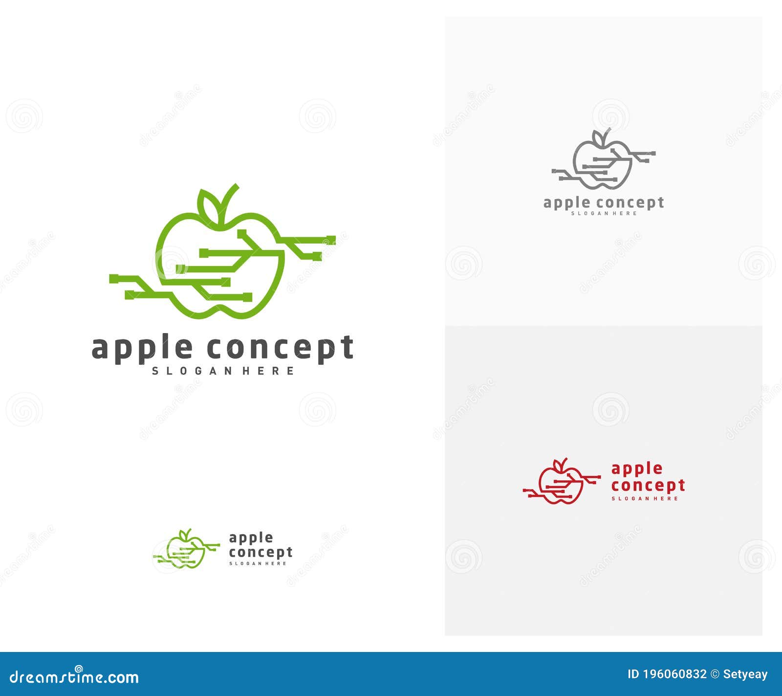 Tech Apple Logo Design Vector Template, Fruits Apple Icon Symbol Stock ...