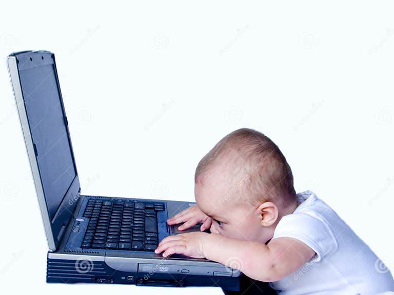 Tech Baby 2 stock image. Image of tech, baby, newborn - 1052777