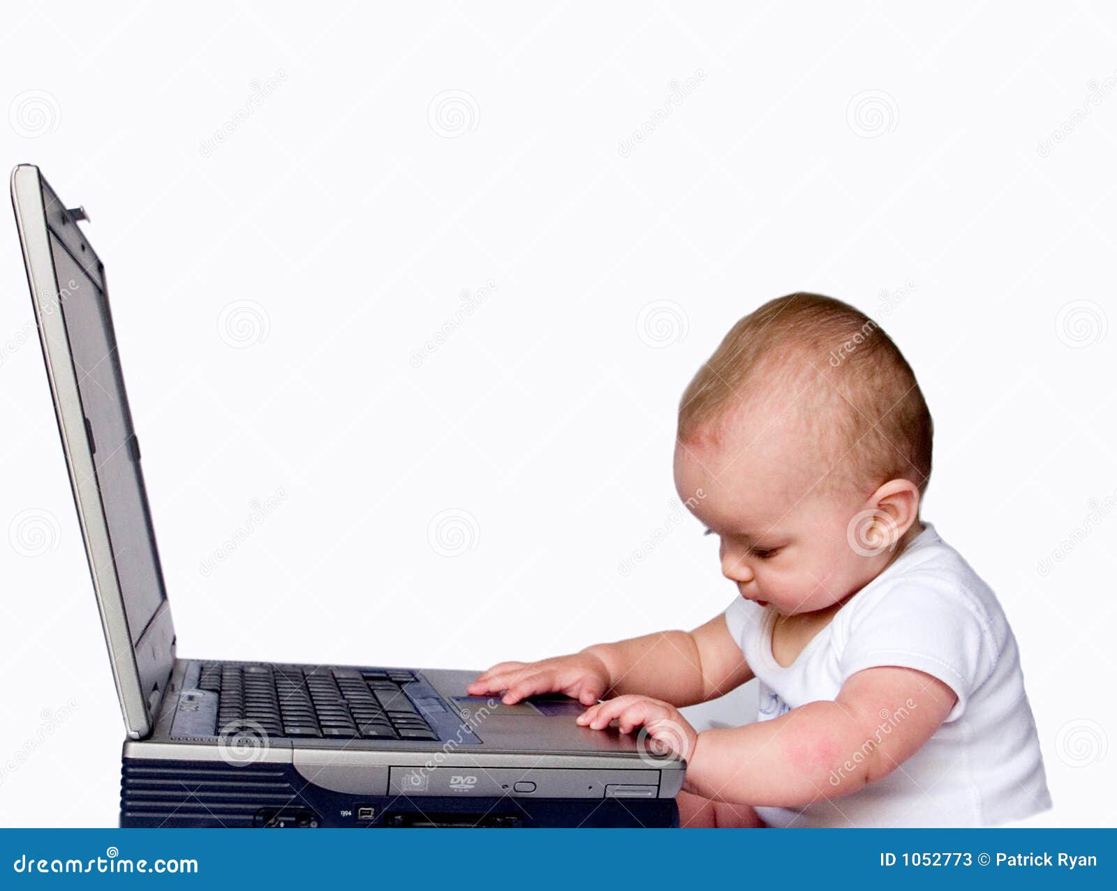 Tech Baby 3 stock image. Image of computer, newborn, confused - 1052773