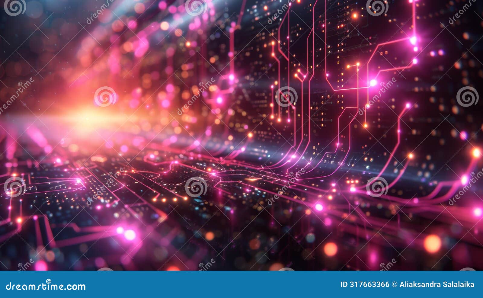 Tech Backdrop with Digital Lines Circuits, Futuristic Design for ...