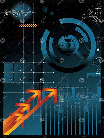 Tech background stock vector. Illustration of flowing - 8080830