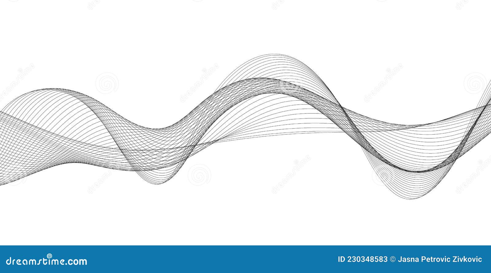 Tech Background with Abstract Wave Line Stock Illustration ...