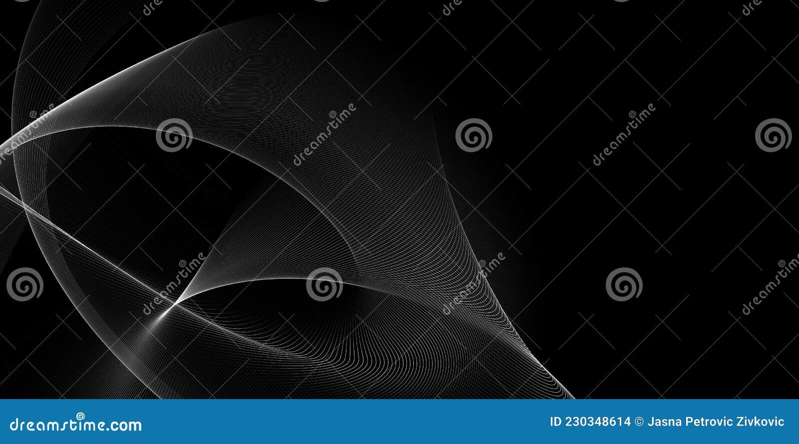 Tech Background with Abstract Wave Line Stock Illustration ...