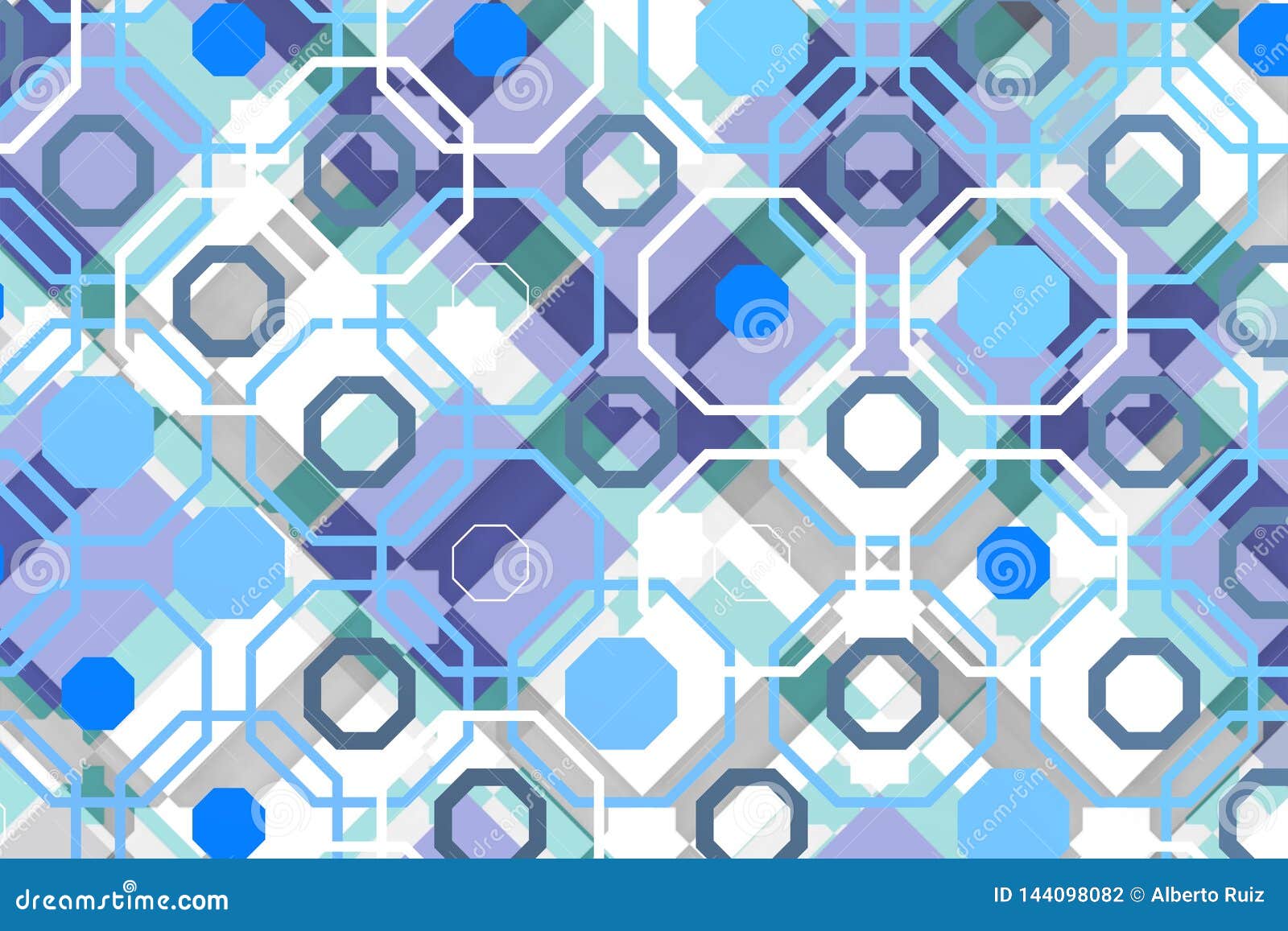 Arab Tech Background with Octagon Over Backlight. Stock Illustration ...