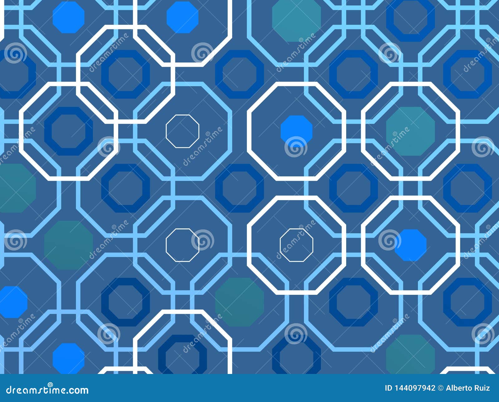 Arab Tech Background With Blue Octagon Stock Photo | CartoonDealer.com ...