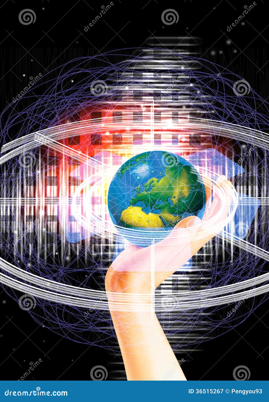 Tech Background. Biomedical Electronic Technology Stock Illustration ...