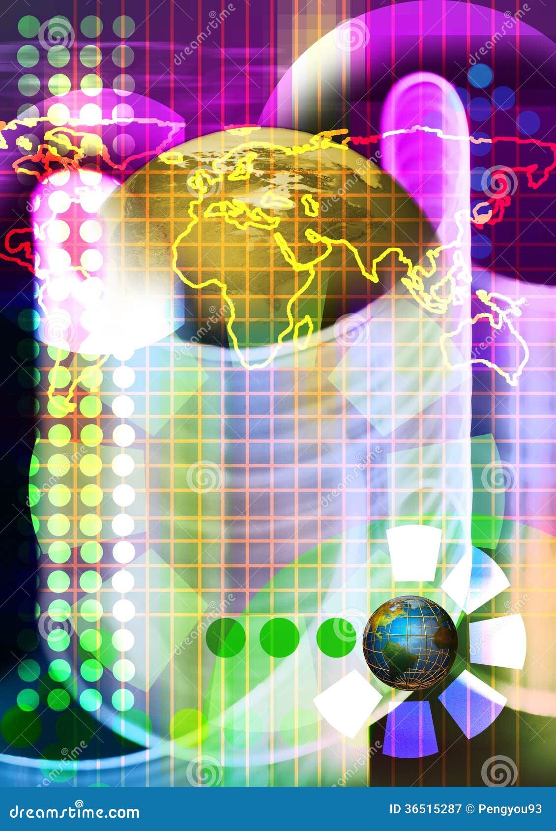 Tech Background. Biomedical Electronic Technology Stock Illustration ...