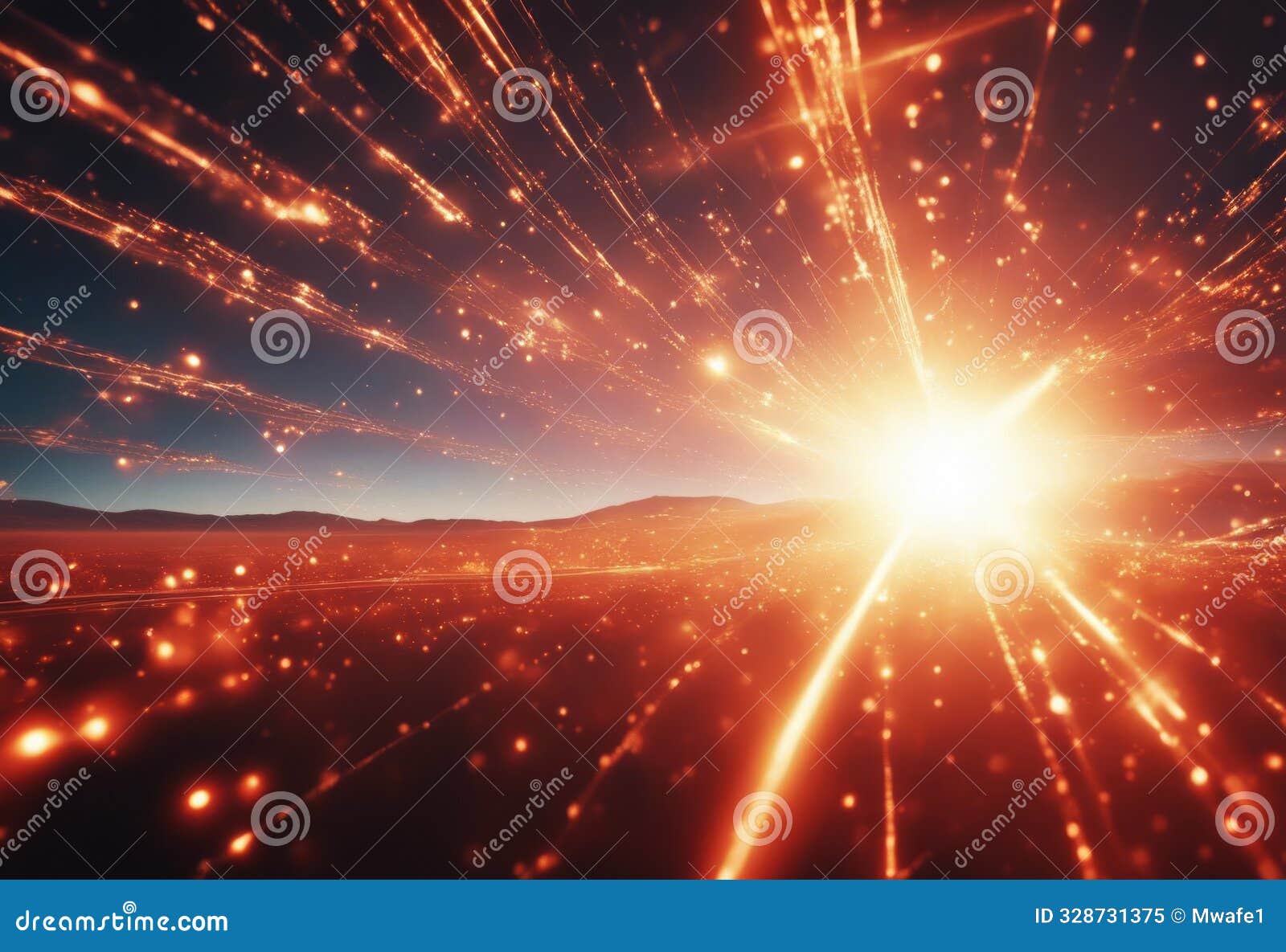 Tech Background Hi Display Solar Computer User Flare Particles ...