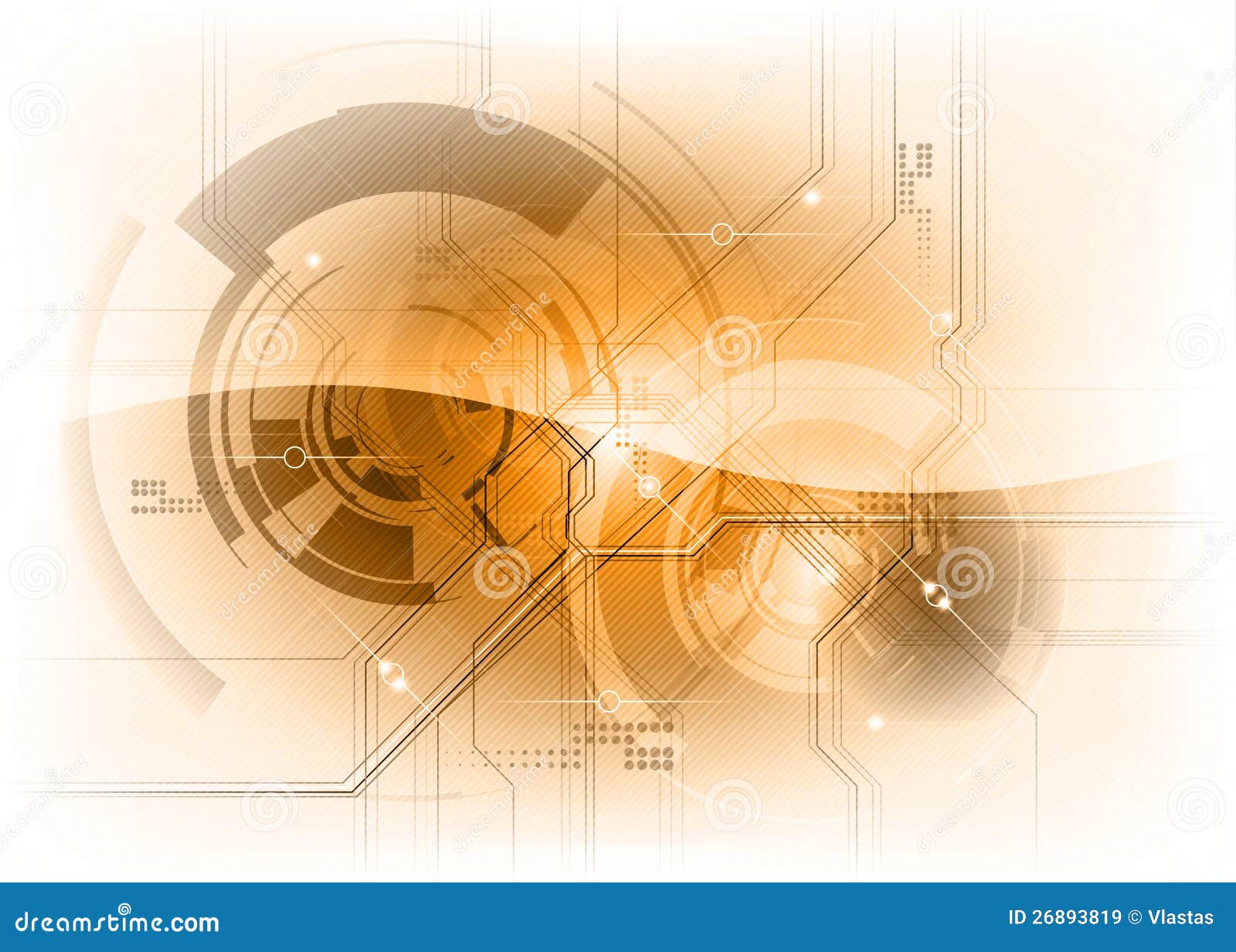 Tech background orange stock vector. Illustration of abstract - 26893819