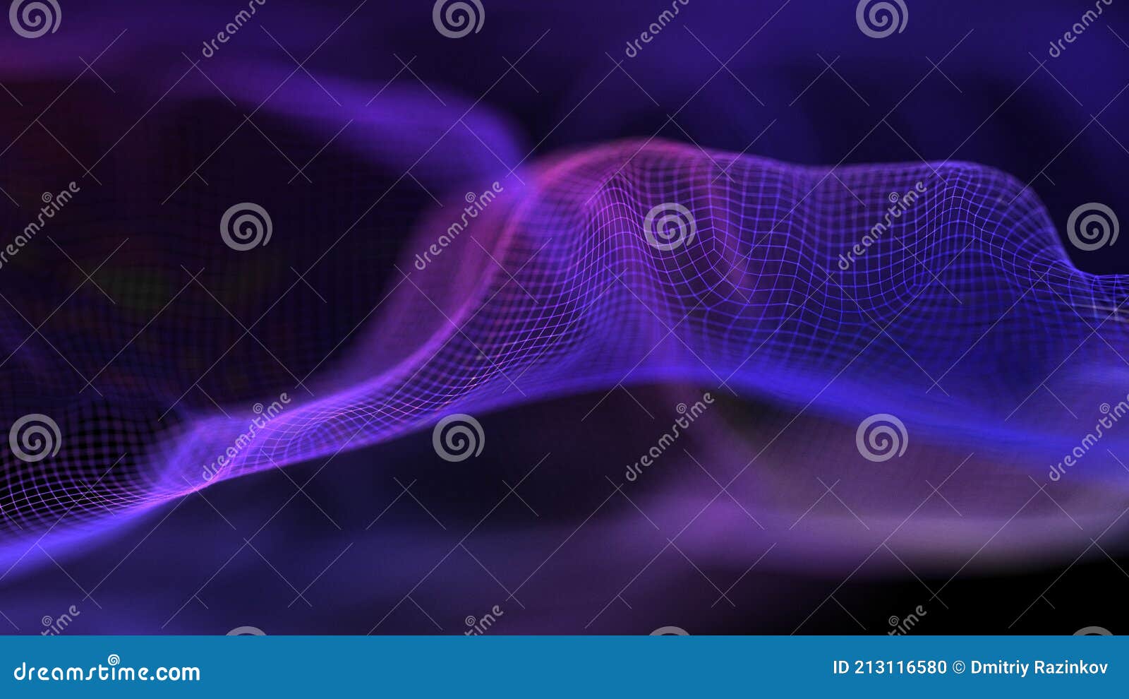 Big Data Neon Background Perspective. Tech Background Purple. Network ...