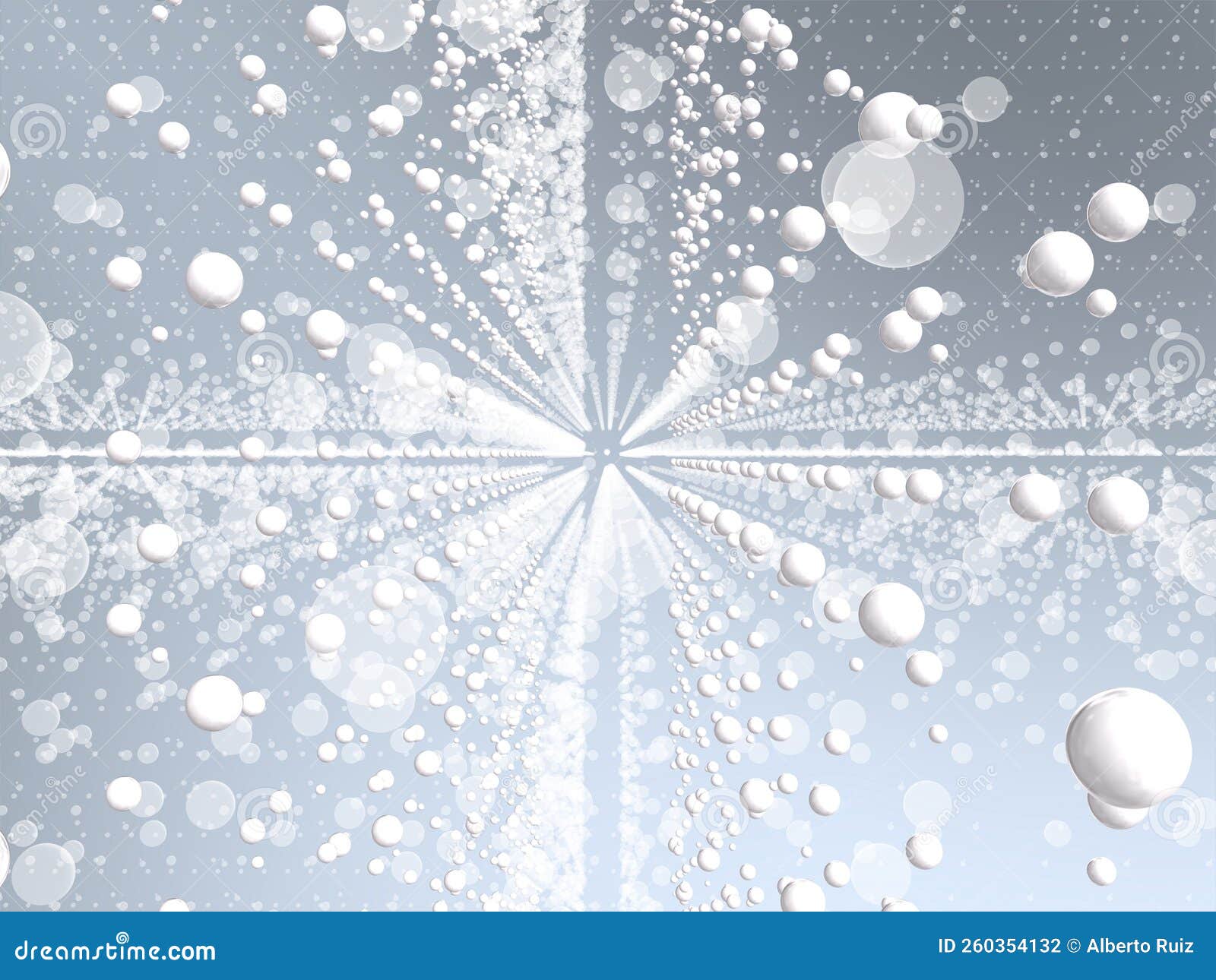 Tech Background with Spheres in Perspective Over Silver Backlit Stock ...