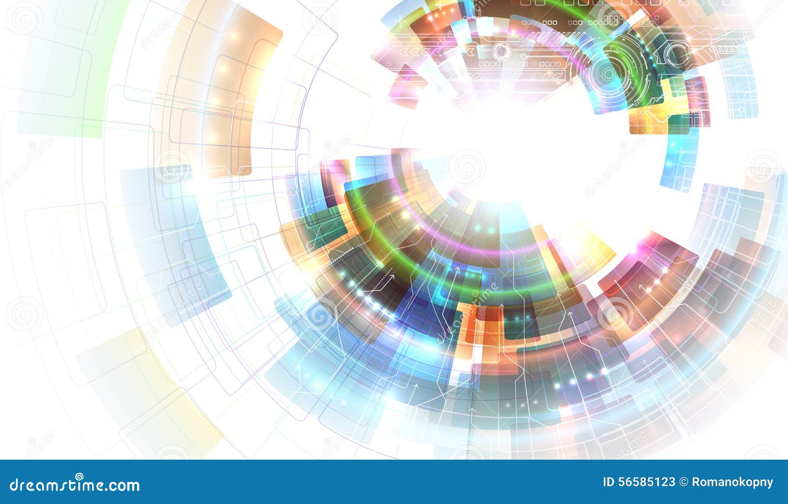 Tech background stock vector. Illustration of multicolor - 56585123