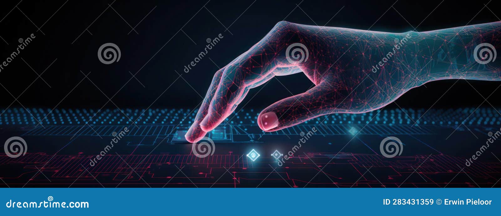 Tech Banner Design for Your Creative Project Stock Illustration ...