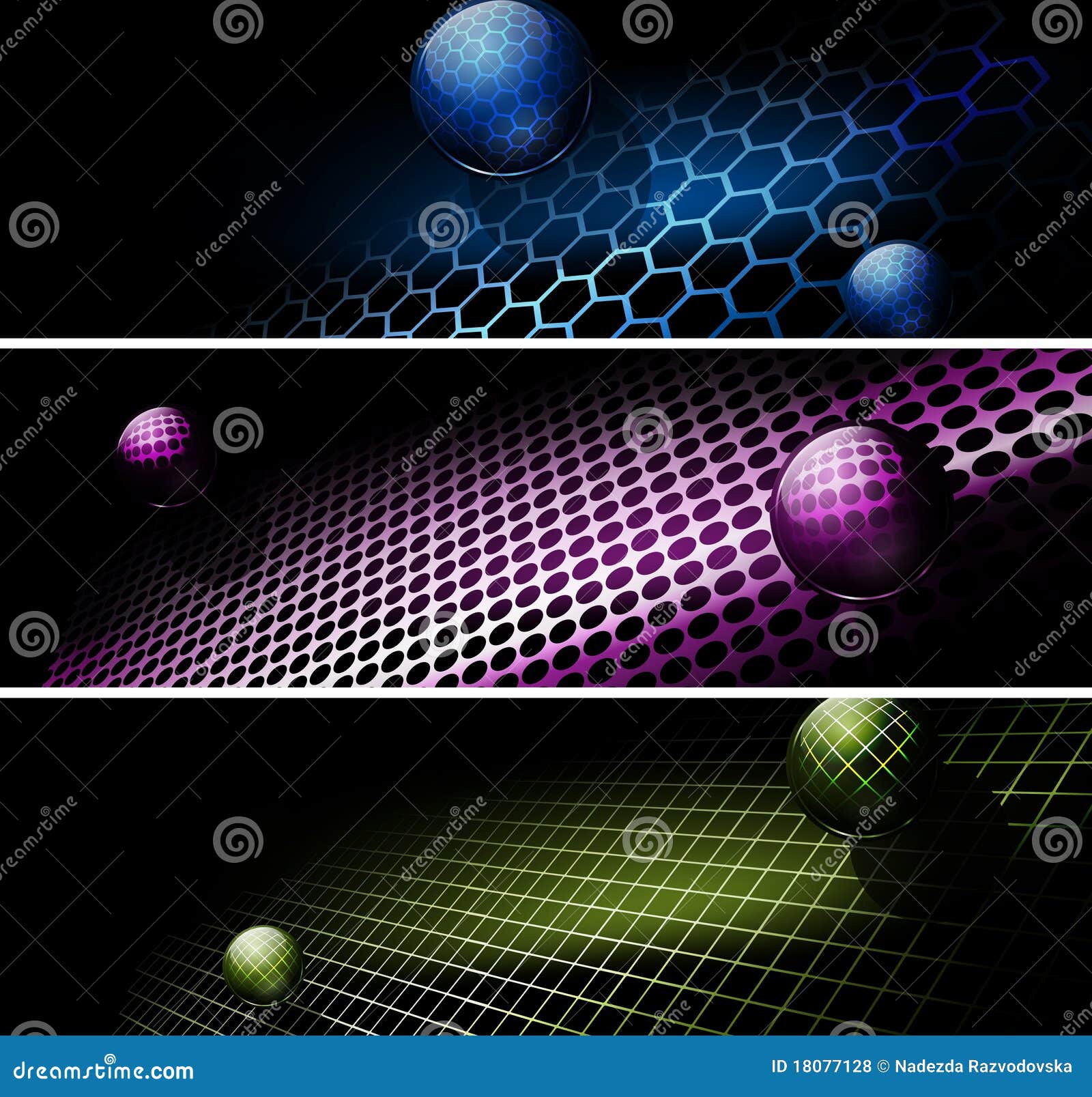 Tech banners stock vector. Illustration of ball, material - 18077128