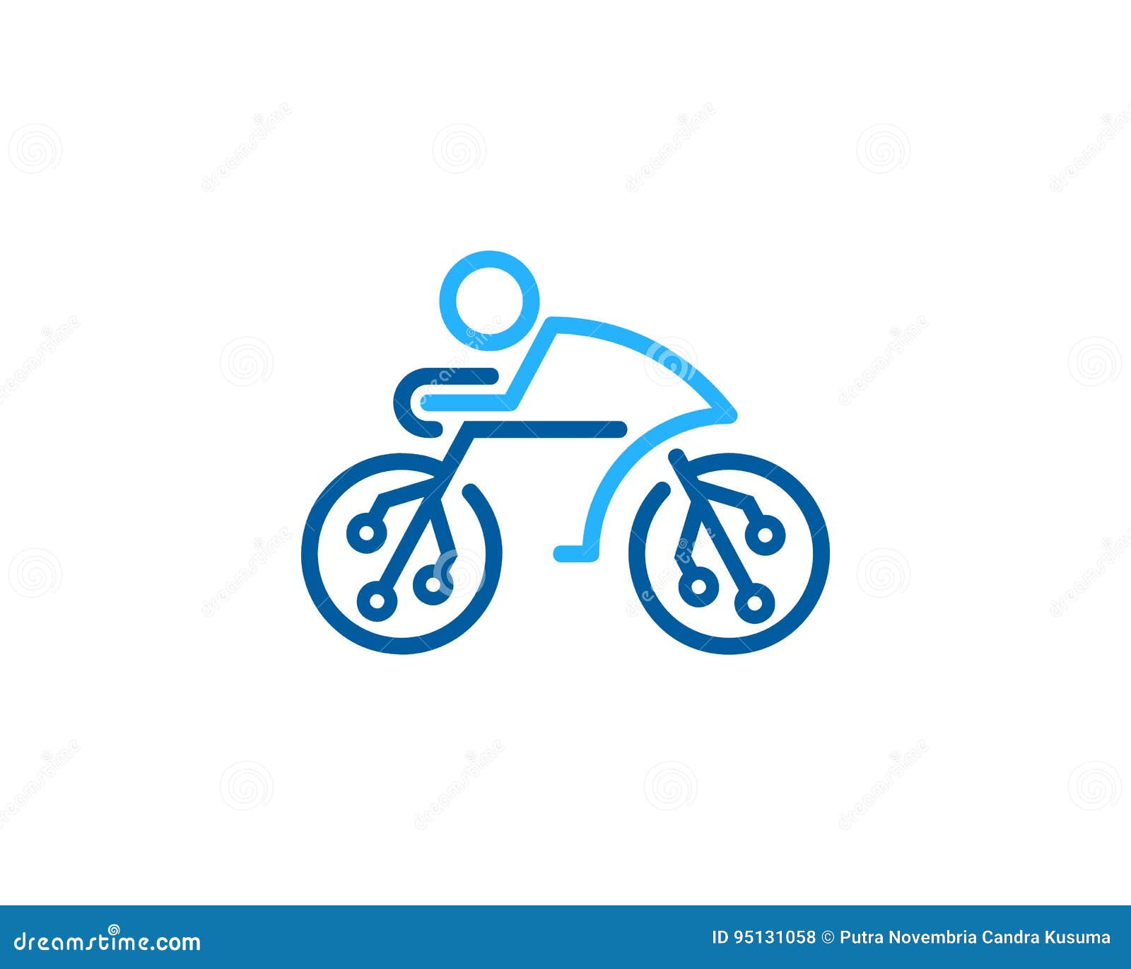 Tech Bike Cycle Icon Logo Design Element Stock Vector - Illustration of ...