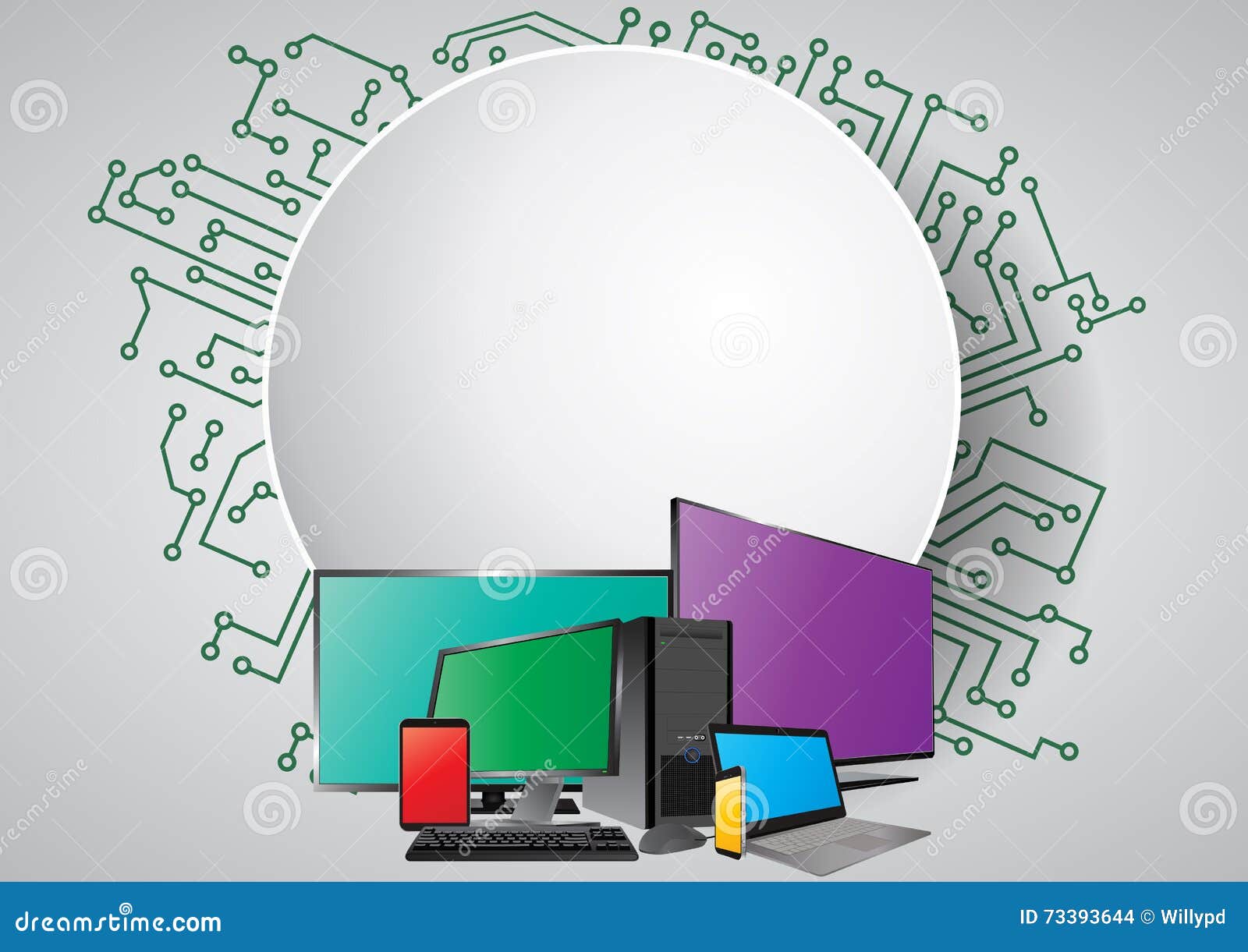 Tech blank area stock vector. Illustration of multimedia - 73393644