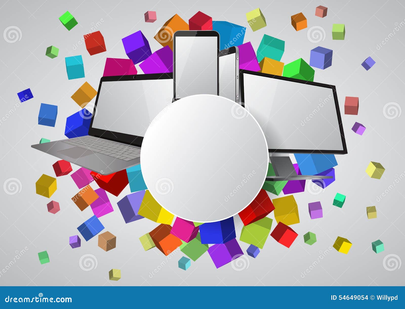 Tech blank stock vector. Illustration of digital, monitor - 54649054