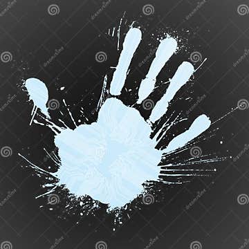 Tech blue hand splat stock vector. Illustration of creative - 7006842
