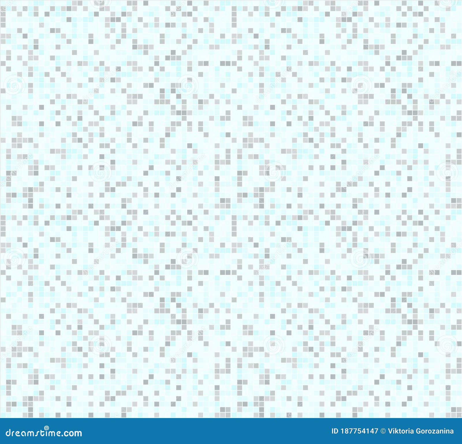 Tech Blue Pattern. Vector Pixel Seamless Background. Square Modern ...