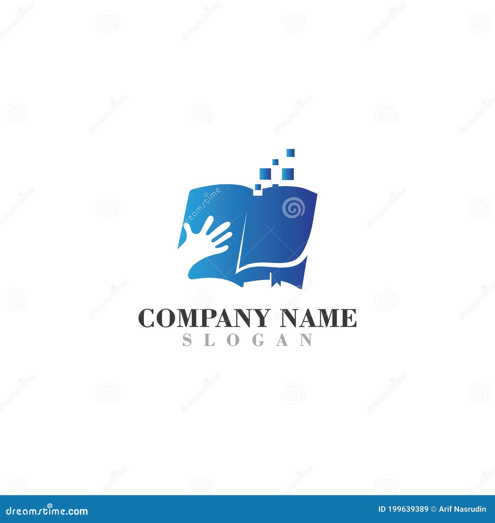 Tech Book Logo Template Technology Learn Logo Design Vector Stock ...