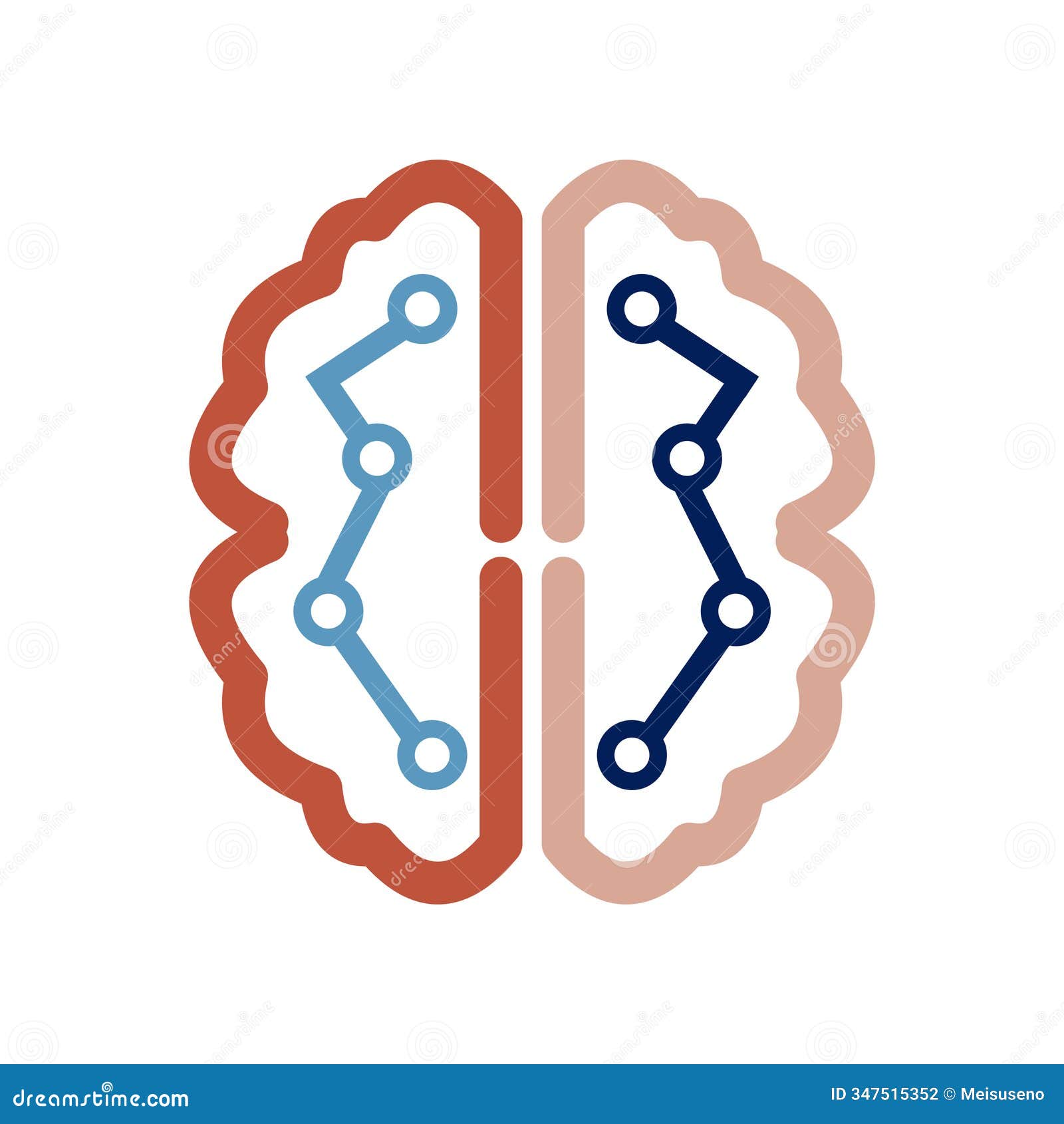 Tech Brain Icon Logo Design Template Stock Vector - Illustration of ...