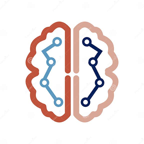 Tech Brain Icon Logo Design Template Stock Vector - Illustration of ...