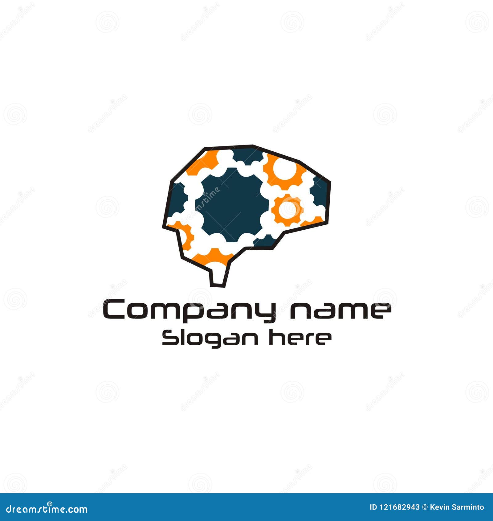 Tech brain logo stock vector. Illustration of design - 121682943