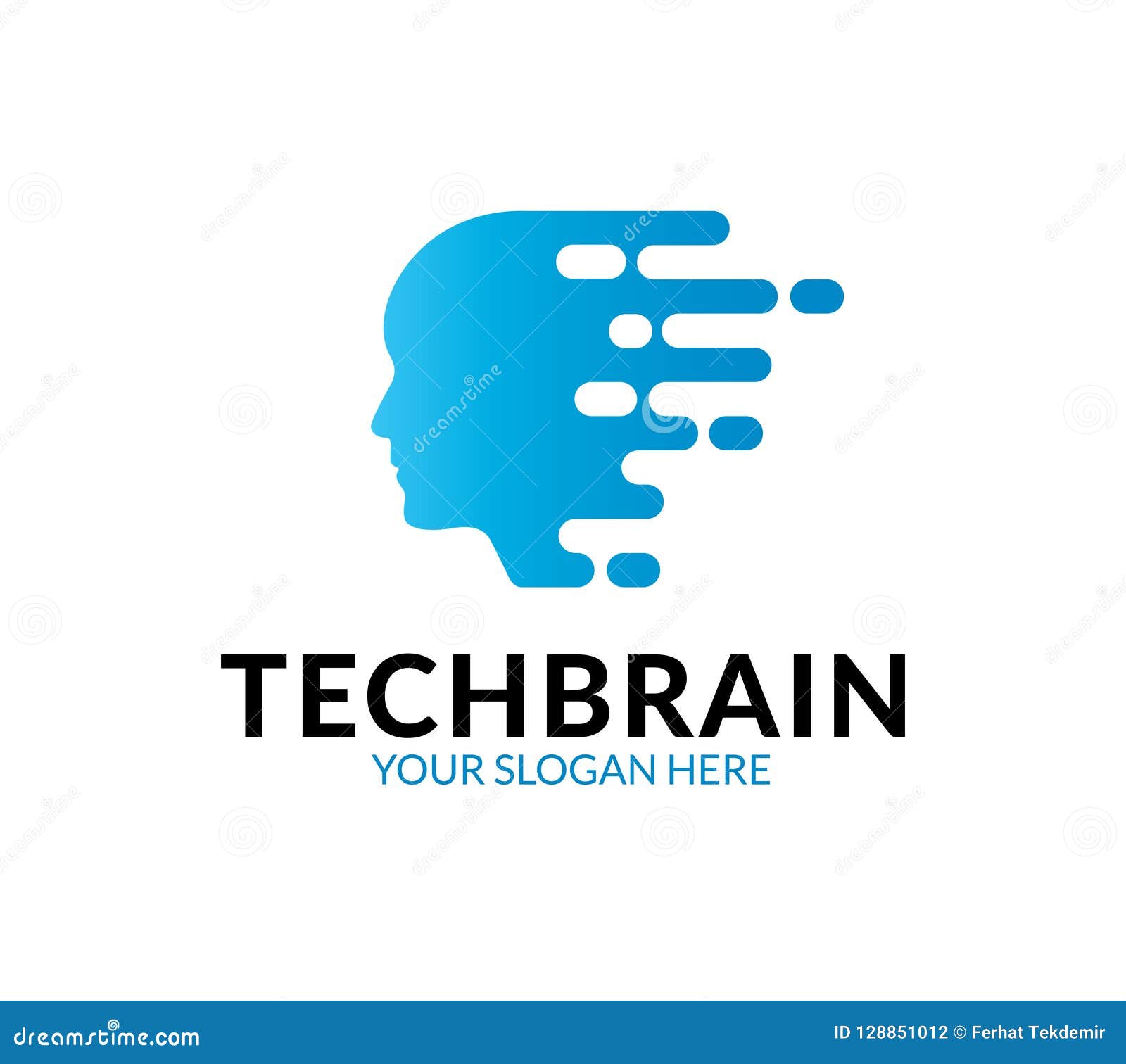 Tech Brain Logo stock vector. Illustration of idea, intelligence ...