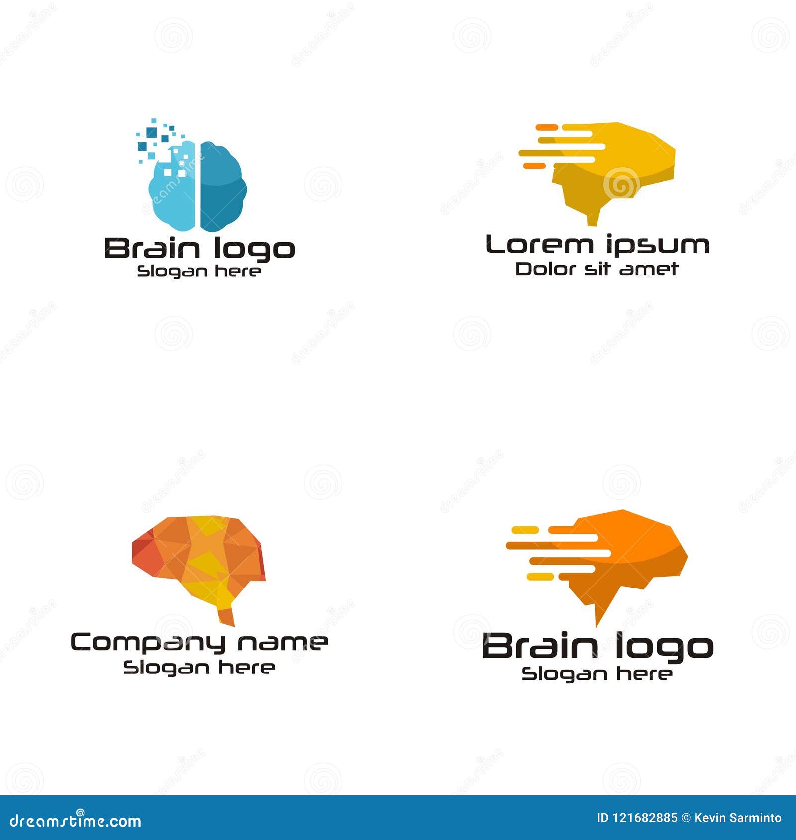 Tech brain logo stock vector. Illustration of graphic - 121682885