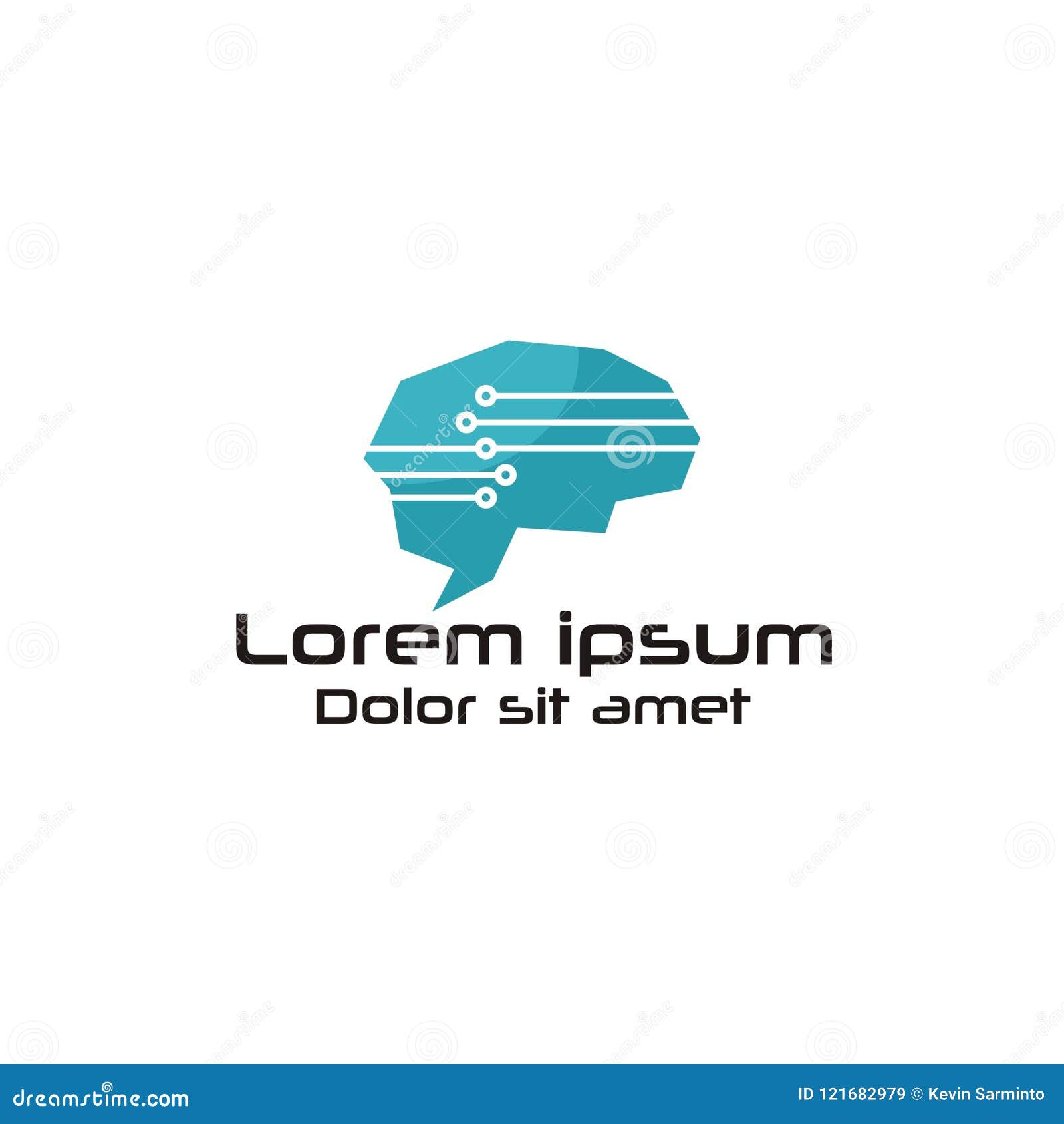 Tech brain logo stock vector. Illustration of data, business - 121682979