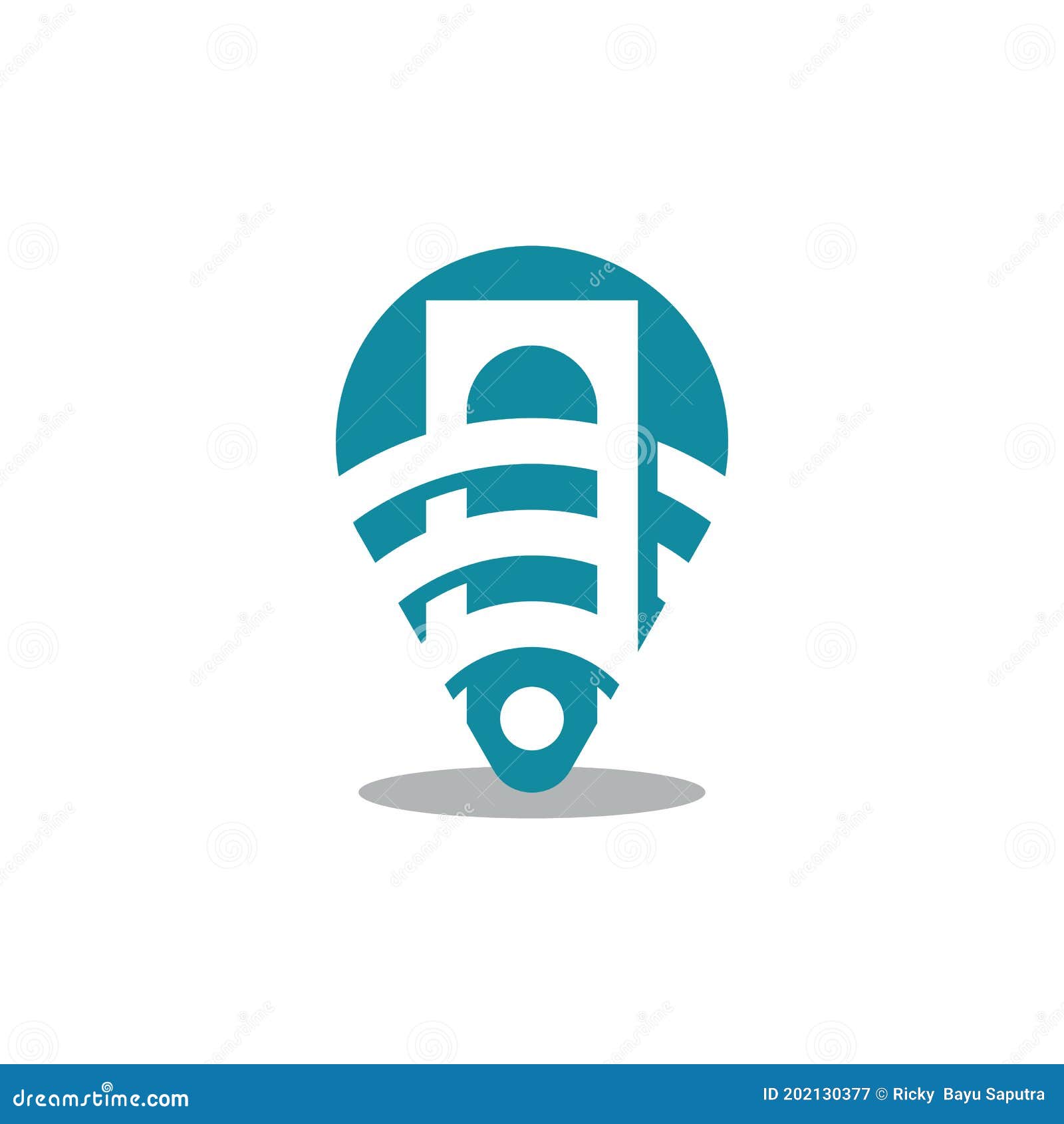Tech Bridge Pin Point Locator Vector Icon Stock Illustration ...