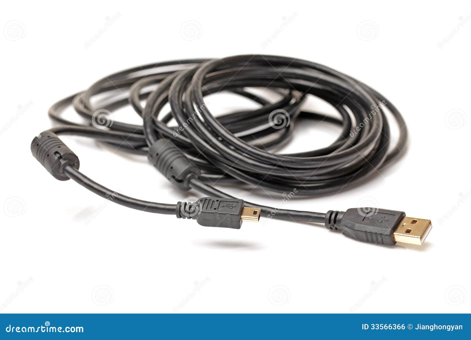 Tech cable with plug stock photo. Image of extension - 33566366