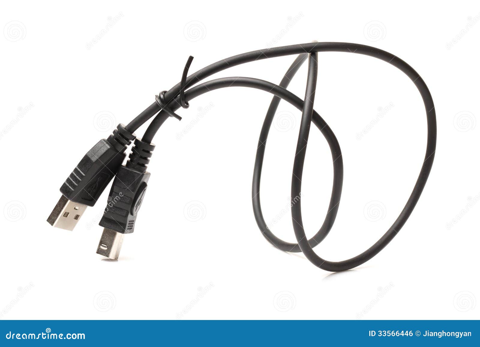 Tech cable with plug stock photo. Image of flow, component - 33566446